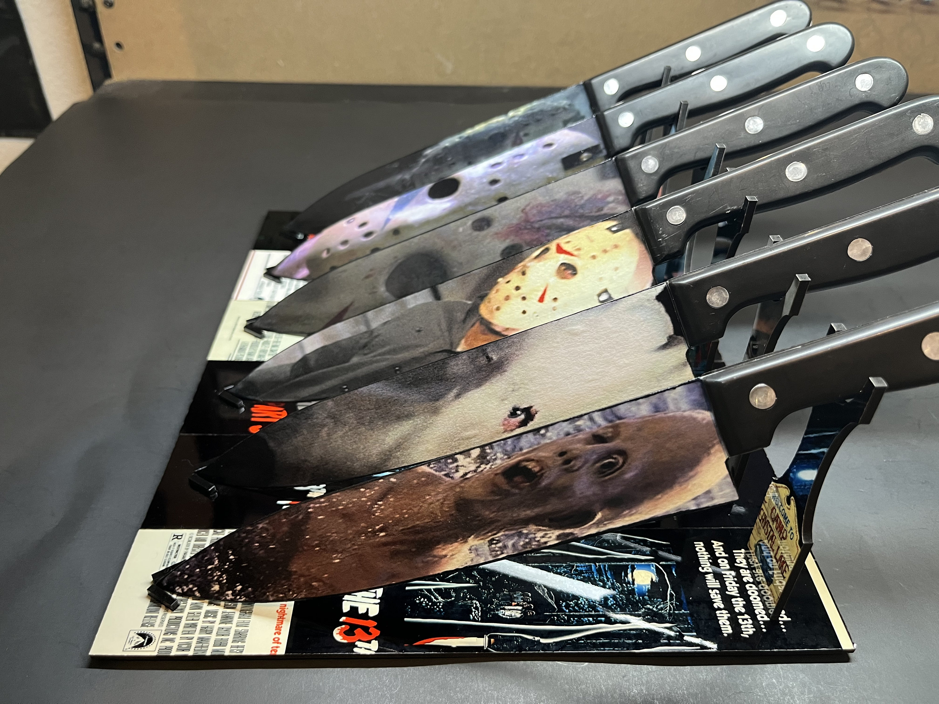 Jason Friday the 13th 1-6 Knife Set With/without Sublimated Stands - Etsy