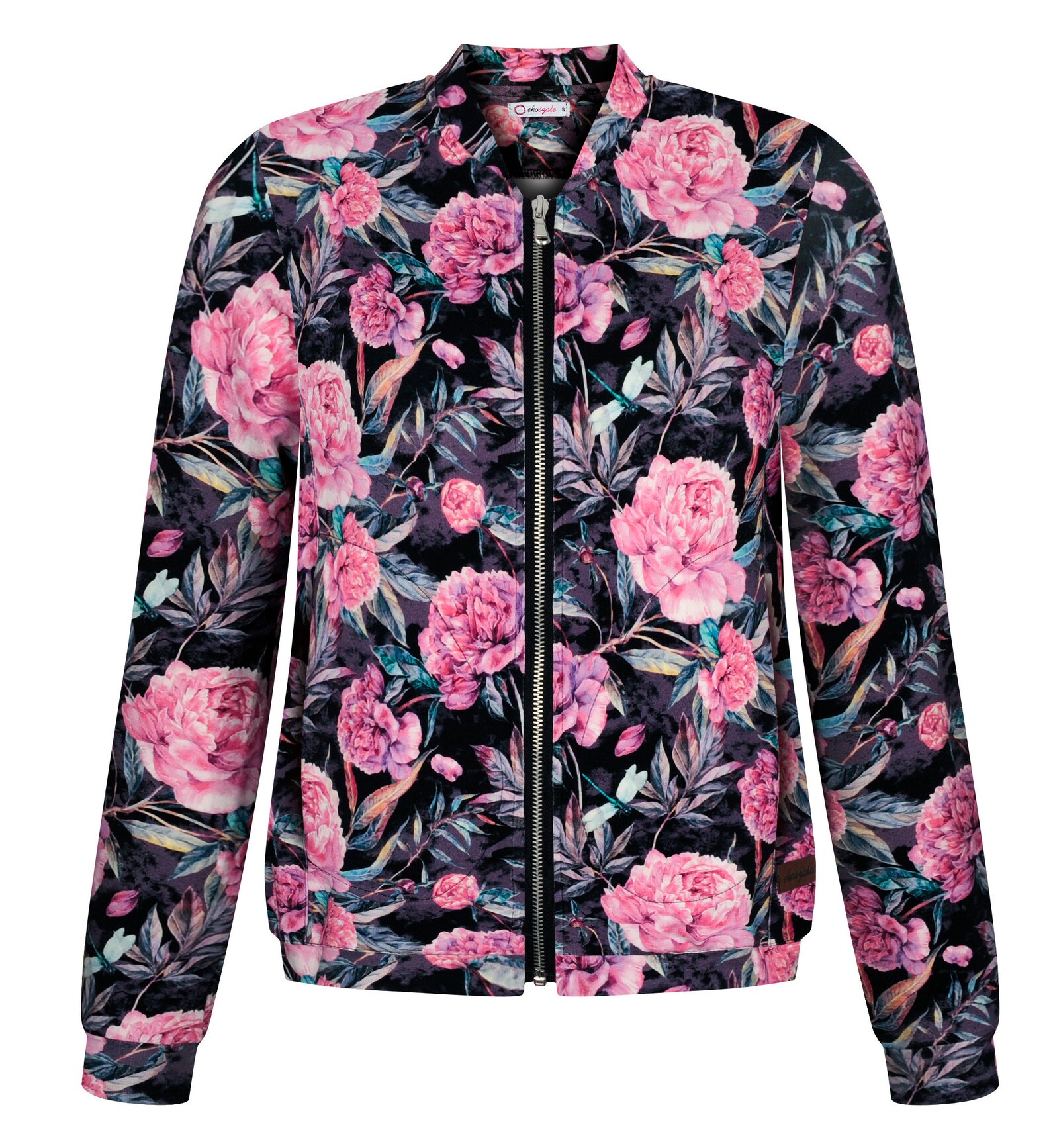 Black Women Bomber, Boho Jacket, Classic Women,s Bomber, Floral Jacket ...