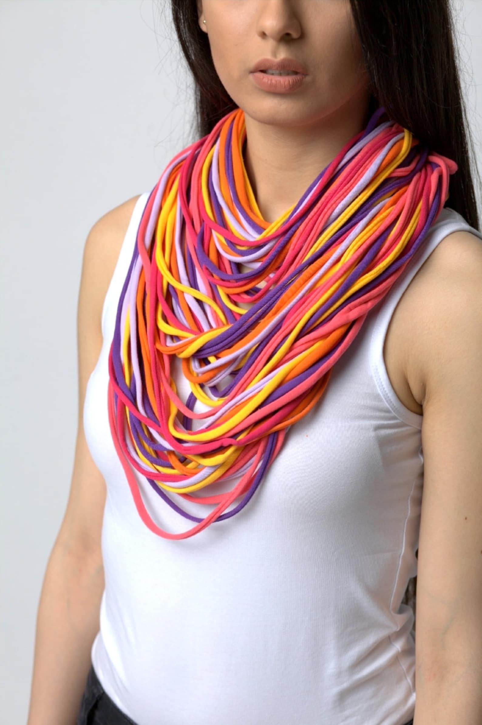 Knitted Necklace - Etsy