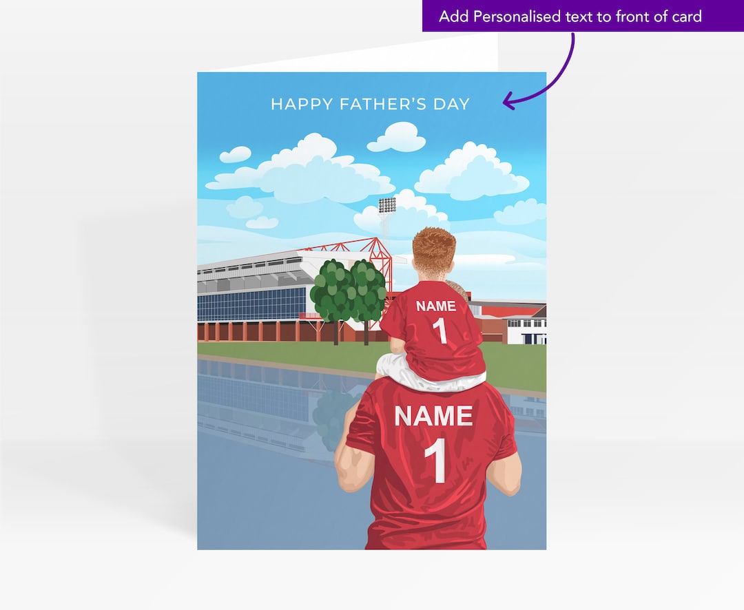 Personalised Stadium Greeting Card / Personalised Nottingham Forest ...