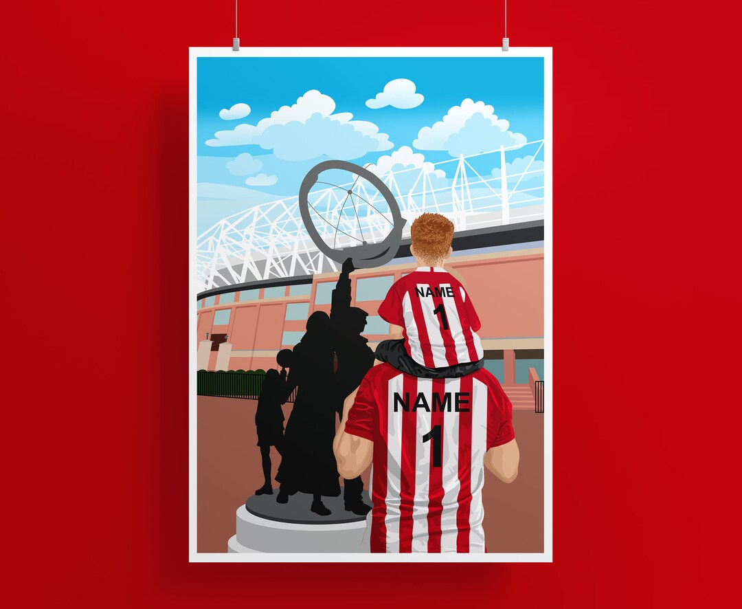 Personalised Football Print / Sunderland Gift / Stadium of Light Gift ...
