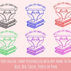 Personalised Teacher Digital Stamp / Remote Learning Digital | Etsy