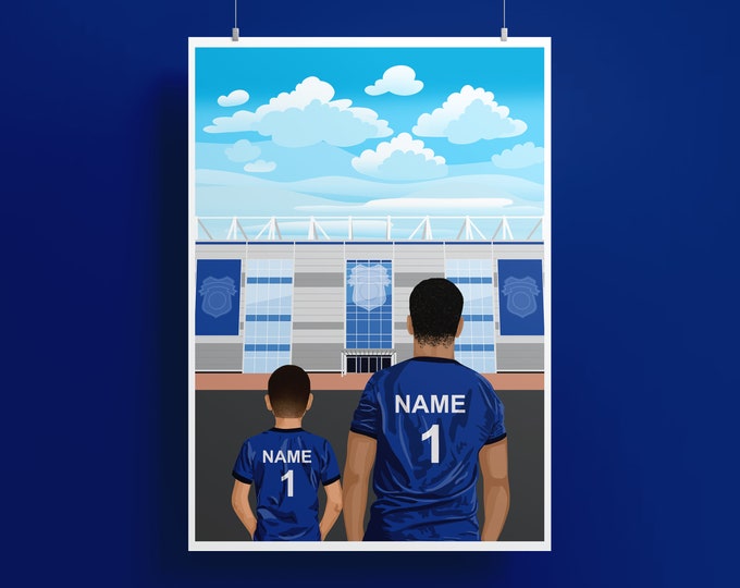 100 X Cardiff City Stickers - Based on Fans Wales Welsh CCFC Poster ...