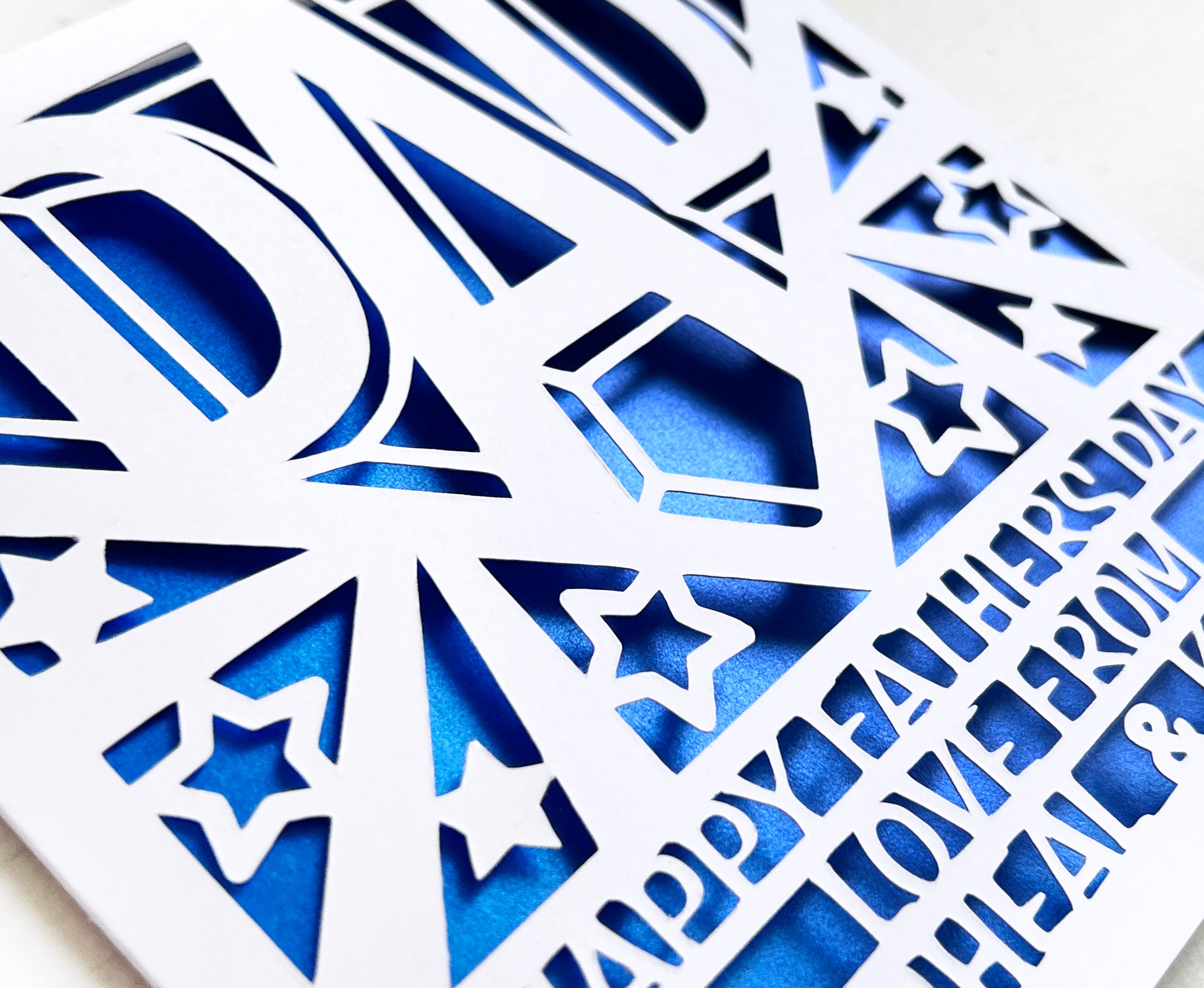 Personalised Fathers Day Paper Cut Card / Dad Card / Fathers - Etsy