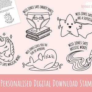 Personalised Teacher Digital Stamp / Remote Learning Digital | Etsy