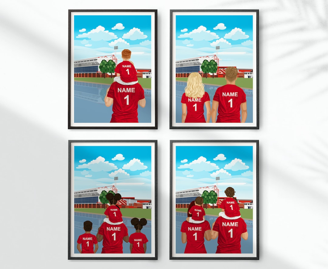 Personalised Football Print / Nottingham Forest / City Ground Stadium ...