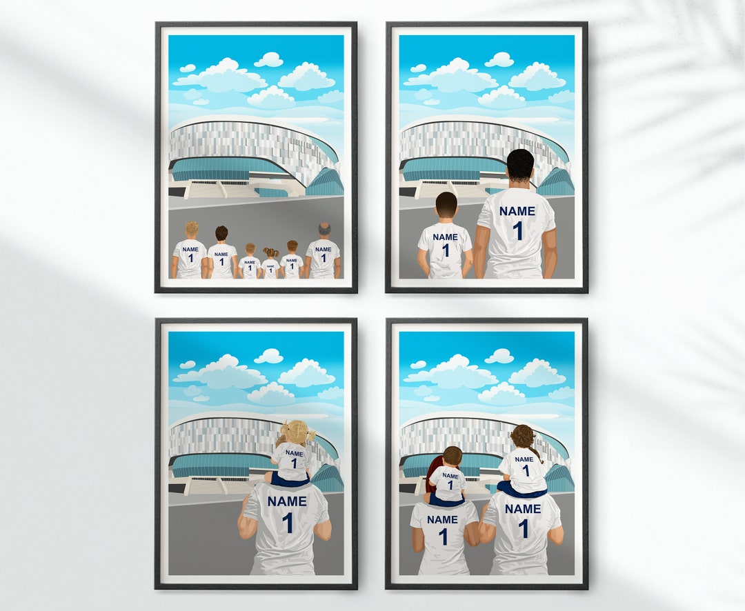 Personalised Football Print / Tottenham Hotspur Gift / Spurs' Stadium ...