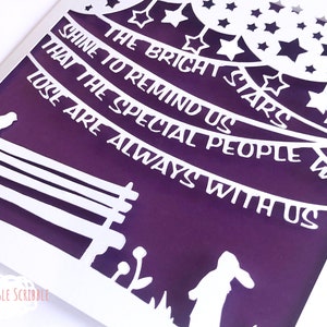 In Loving Memory Paper Cut Card / Sympathy Card / Bereavement Card ...