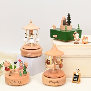 Musical Wooden Ballerina Keepsake,engraved Name Music Box,nursery Decor ...