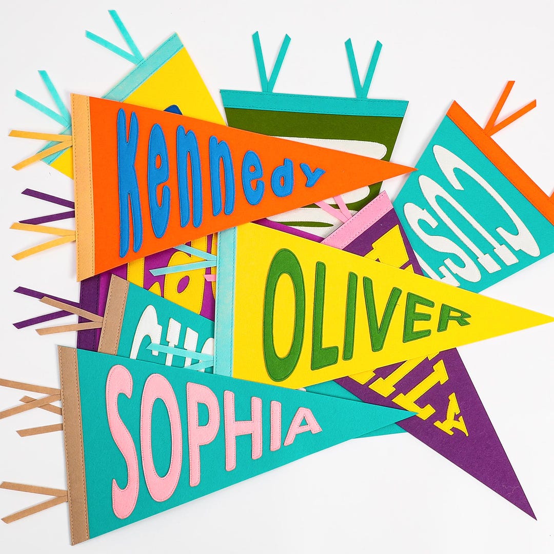 Personalized Pennant Flag,kids Wall Flag Name,customized Name Pendant ...