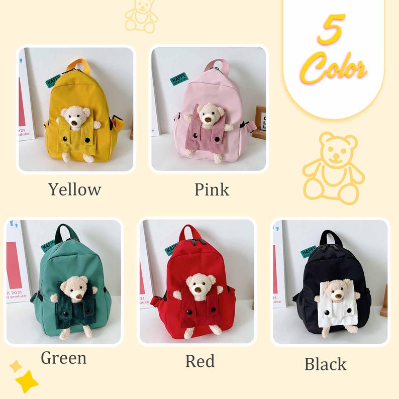 Kids Backpack With Custom Embroidery, Personalized Toddler Bag, Baby ...