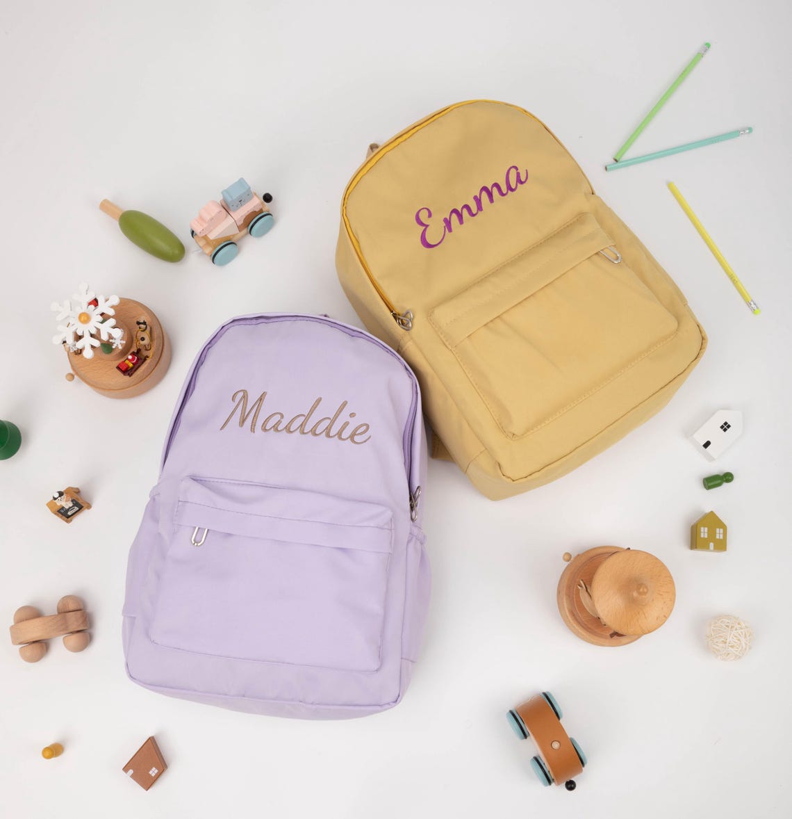 Embroidered Toddler Backpack,corduroy Backpack Child Gifts,personalized ...