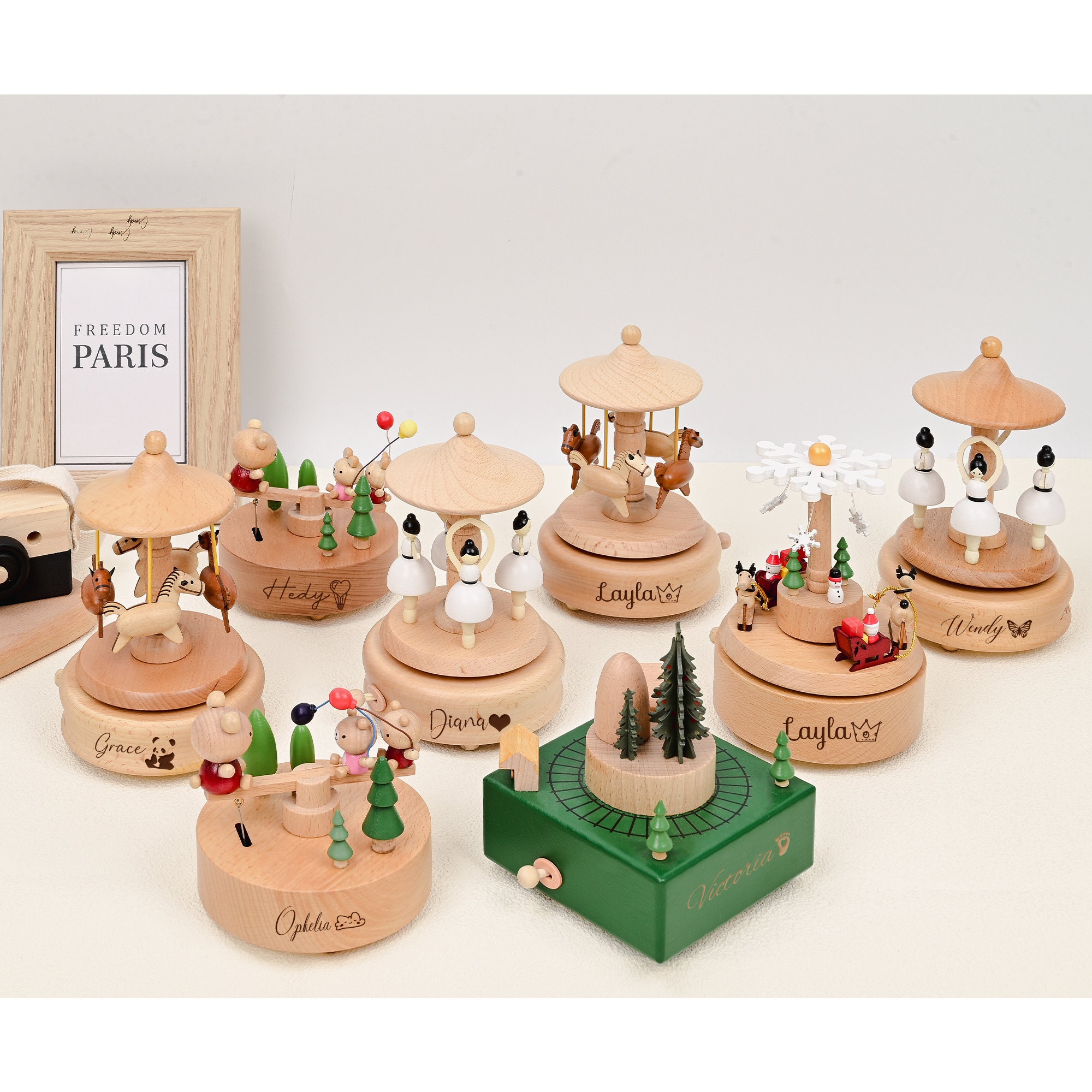 Musical Wooden Ballerina Keepsake,christmas Music Box,baby Shower Gift ...