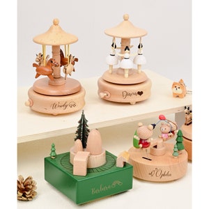 Musical Wooden Ballerina Keepsake,engraved Name Music Box,nursery Decor ...