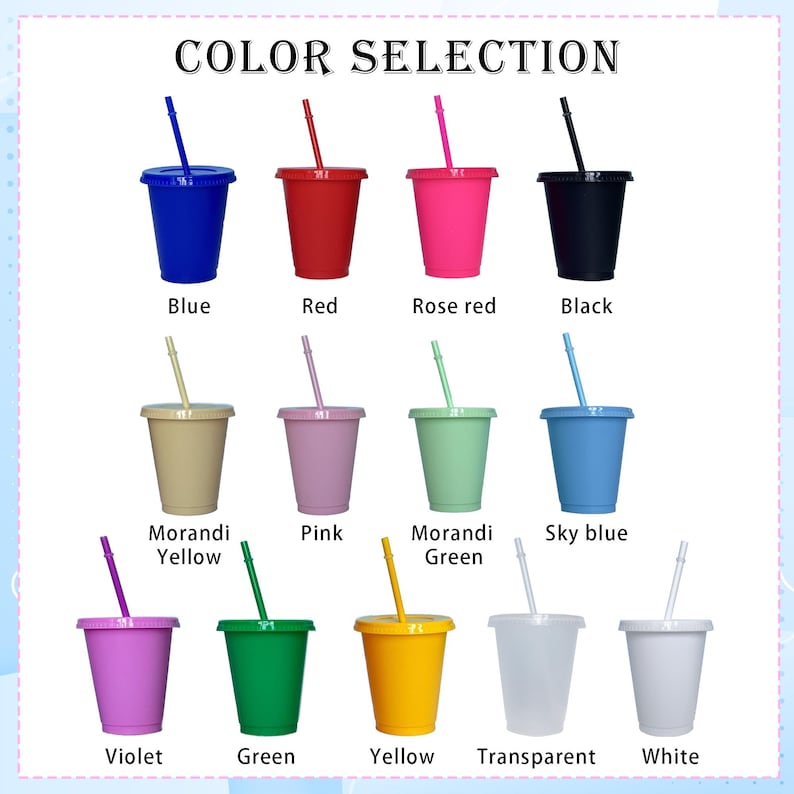 Custom Photo Party Cups With Lid and Straw, Personalized Celebration ...