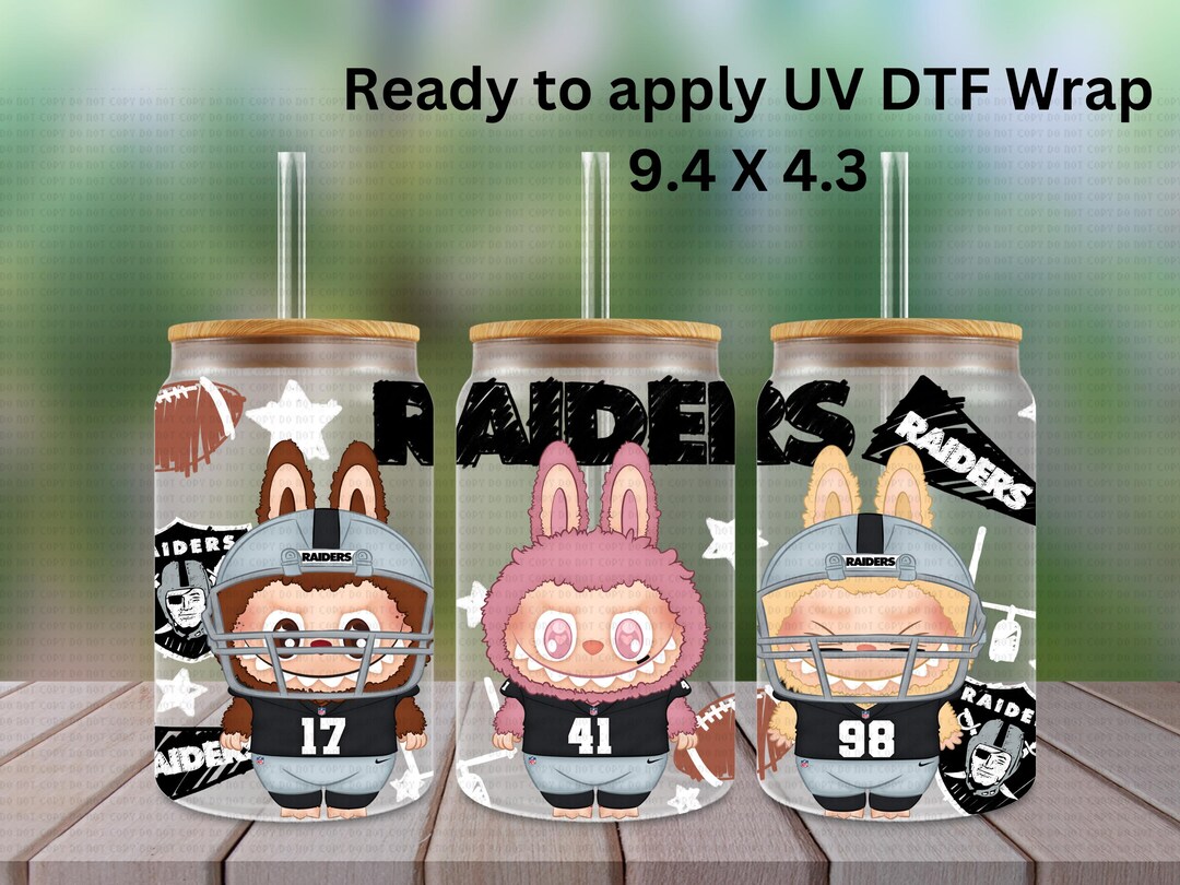 Labu.bu Football UV DTF Glass Can Wrap for 16 Oz Libbey Glass (ready to ...