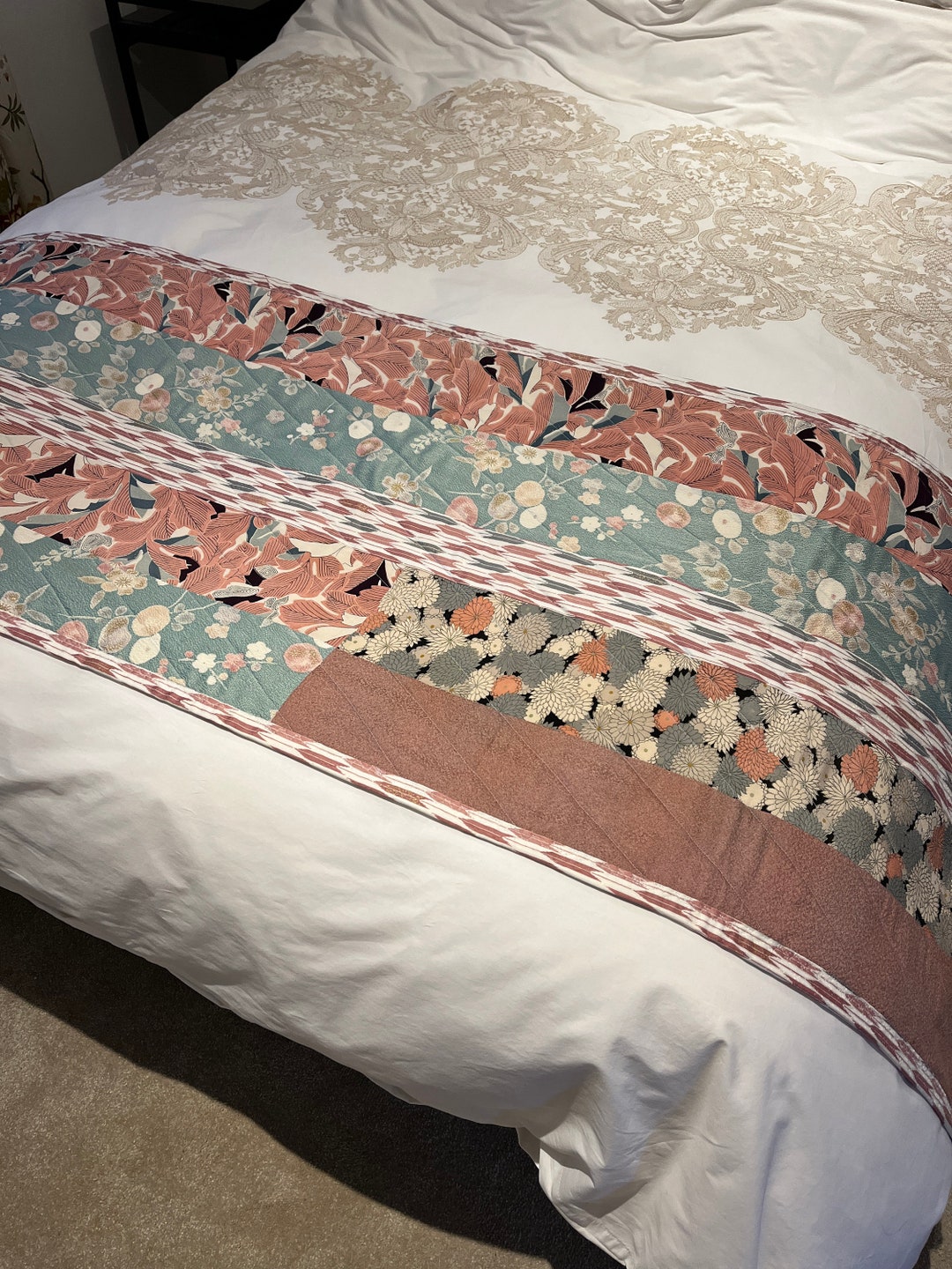 Bed Runner Luxury Silk Bed Runner Double Bed Runner Kimono - Etsy