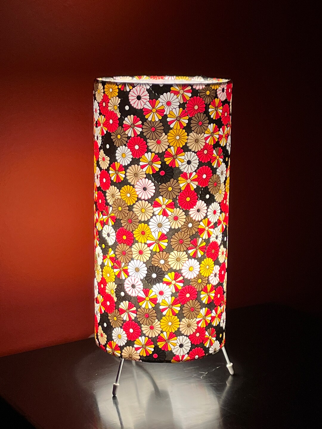 Washi Paper Table Lamp: Handmade Japanese Style, UK Fittings (15cm) - Etsy