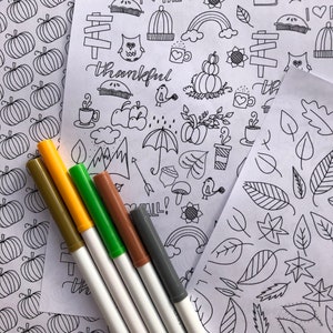 3 Fall Coloring Pages (DIGITAL DOWNLOAD) - Etsy