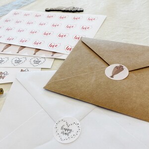 Envelope Stickers | Envelope Seals | Happy Mail Stickers | 1 Inch | 28 ...