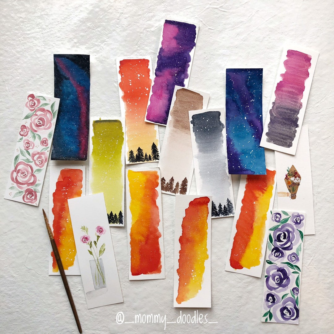 Watercolor Bookmarks | Original Painting | Customized Bookmark - Etsy