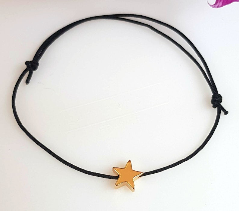 Star Bracelet String Bracelet Gold Plated Star Charm | Etsy