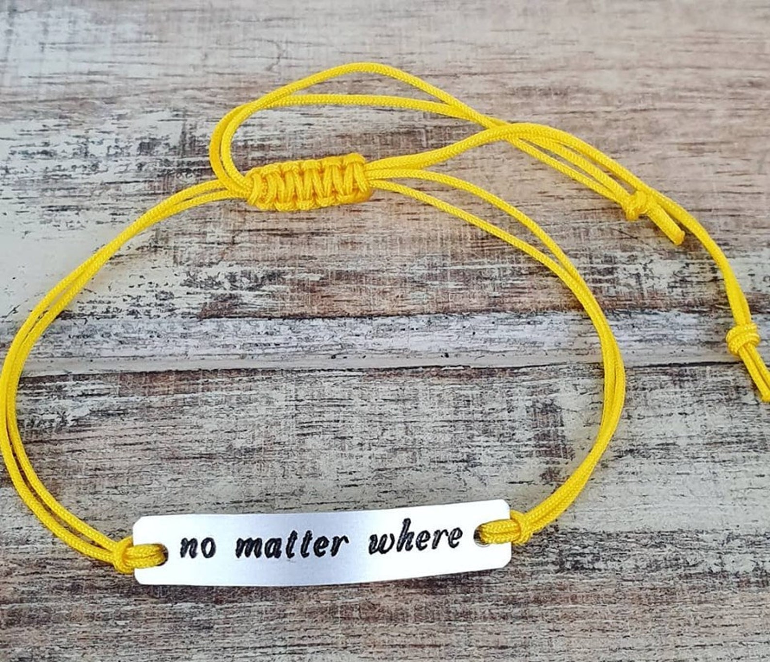 Personalized Engraved Bar Bracelet, Special Message, No Matter Where ...
