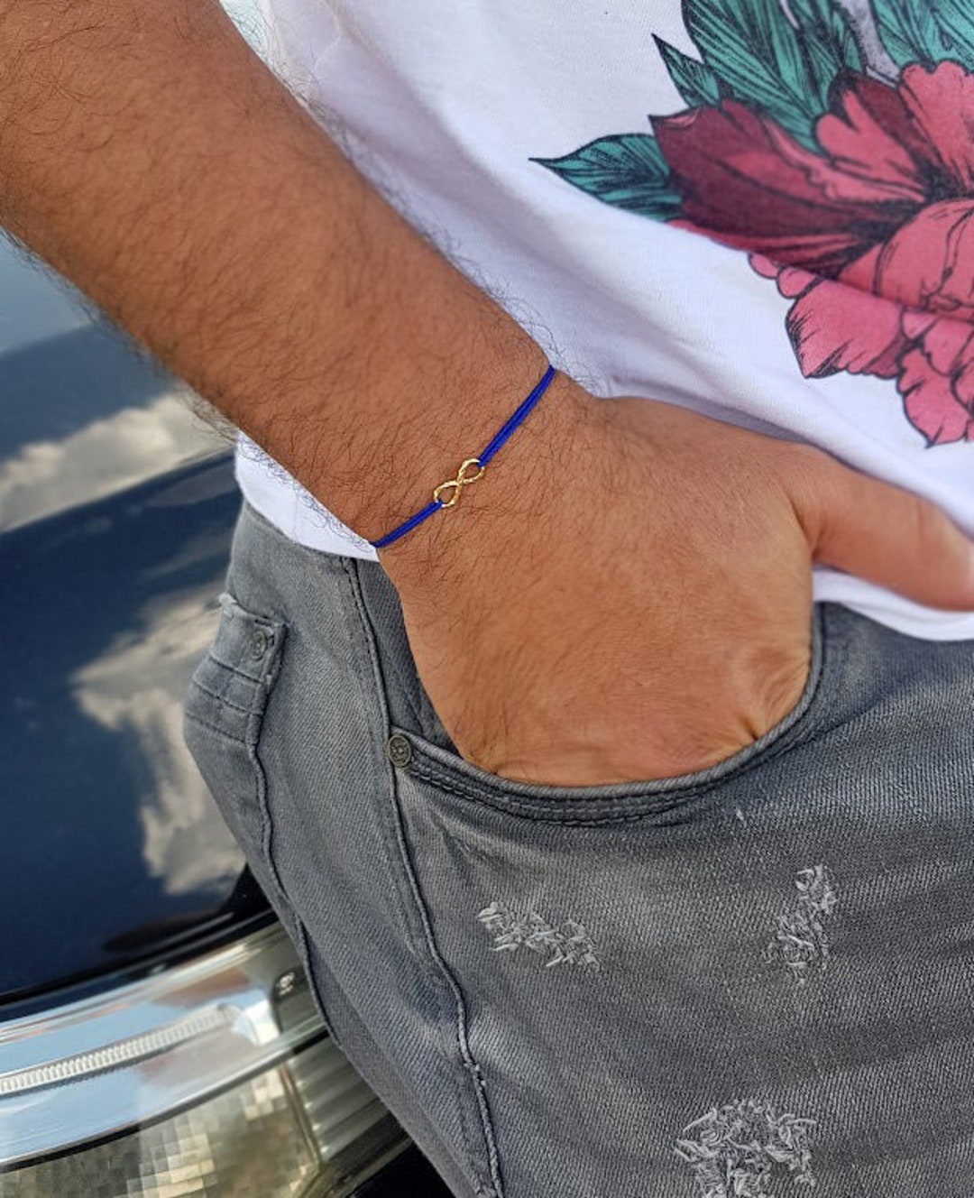 Infinity Symbol Bracelet, Gold Plated Charm Bracelet for Man, After ...