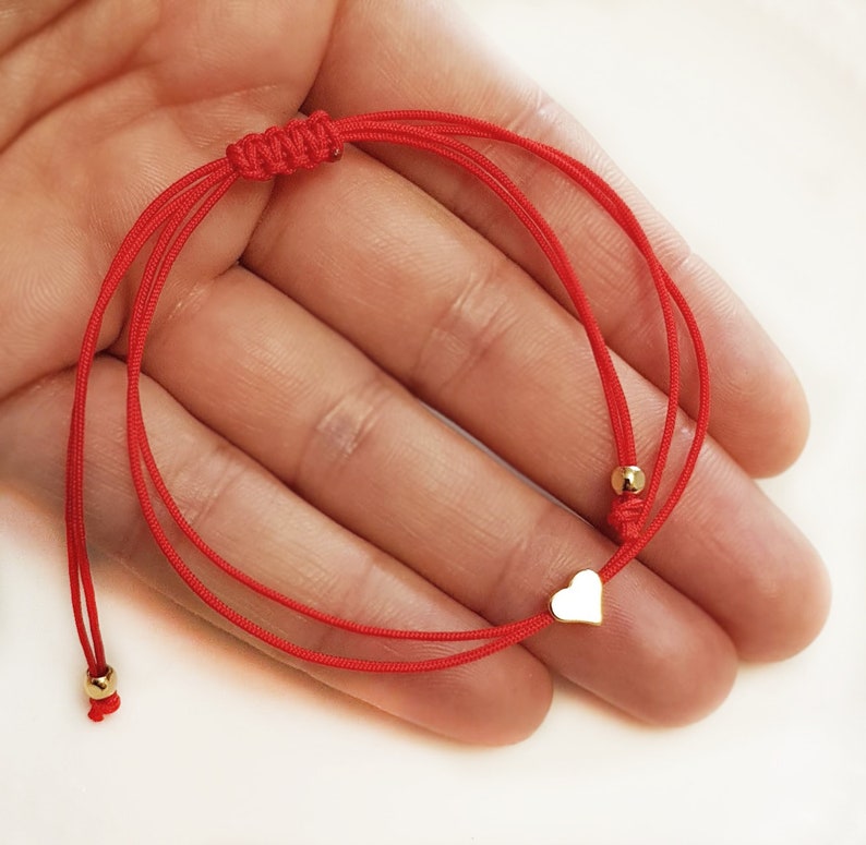 Tiny Love Heart Bracelet Dainty Minimalist Charm Bracelet | Etsy