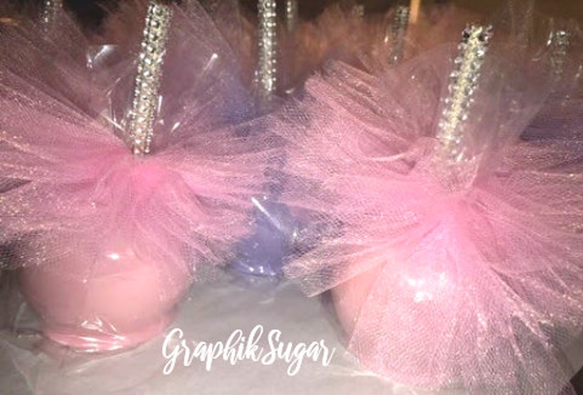 12 Candy Apples with Tutus & Bling Sticks | Etsy