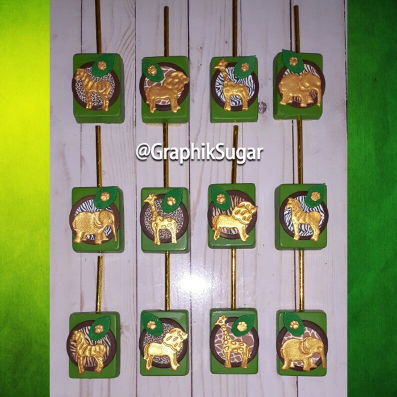 36 SAFARI Themed Treats 12 Candy or CHOCOLATE Apples 12 Rice - Etsy