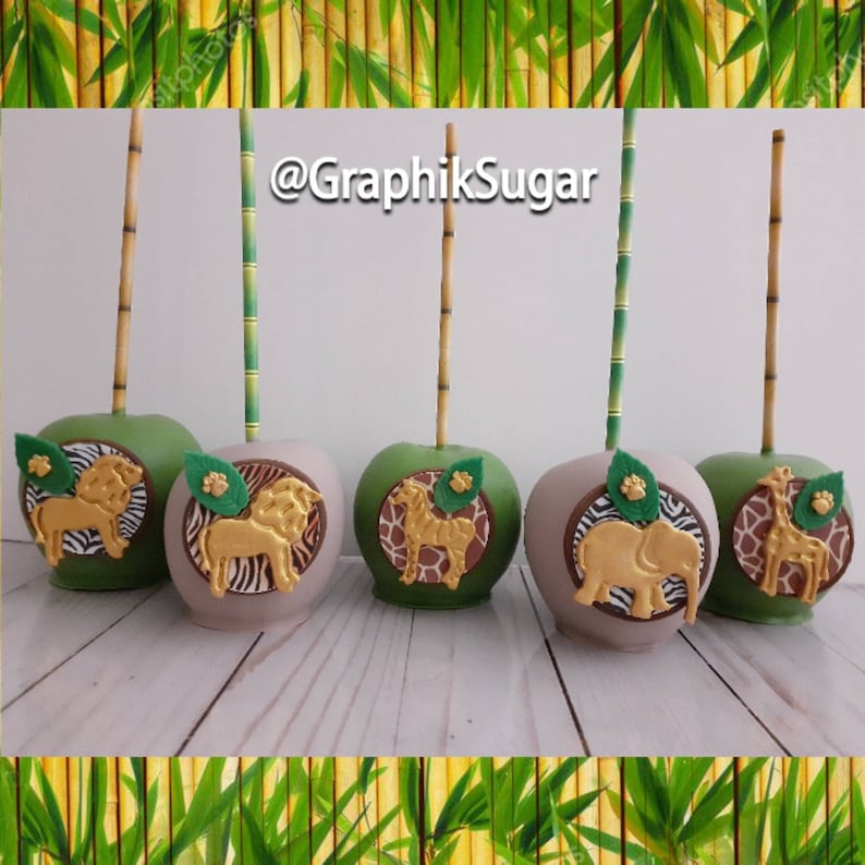 SAFARI Themed Candy Apples - Etsy