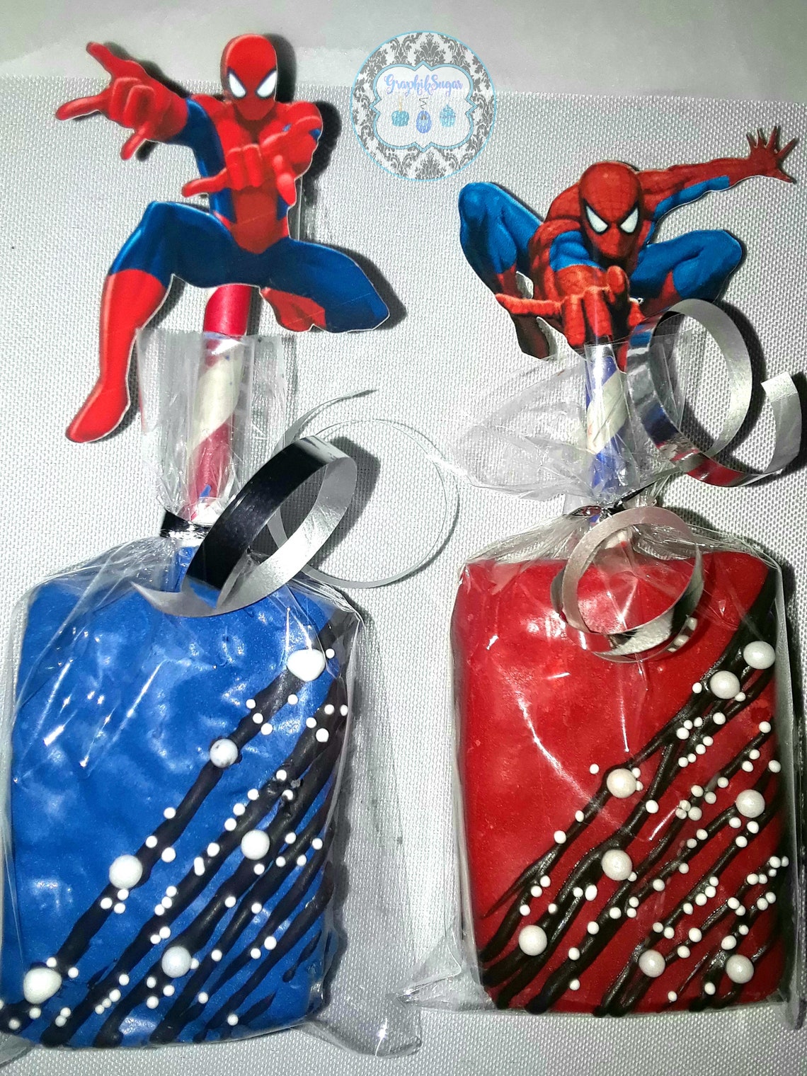 SPIDERMAN Themed Candy or CHOCOLATE Apples & Rice Crispy | Etsy