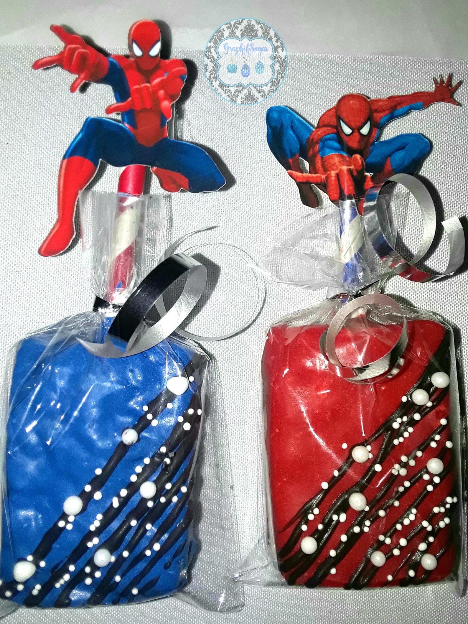 SPIDERMAN Themed Candy or CHOCOLATE Apples & Rice Crispy Treats - Etsy