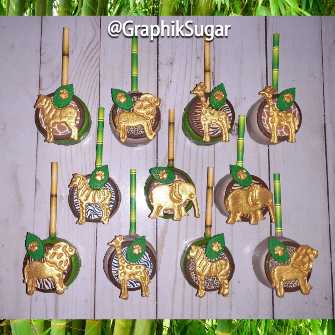 36 SAFARI Themed Treats 12 Candy or CHOCOLATE Apples 12 Rice | Etsy