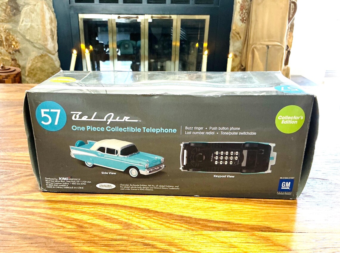 Vintage 1957 Chevy Bel Air Landline Phone - Retro Car Collectible ...