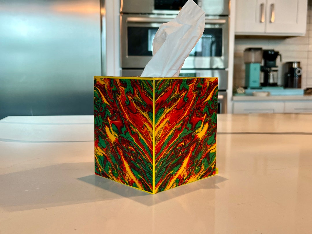 Wooden Tissue Box Cover With Shelf Facial Tissue Holder - Etsy