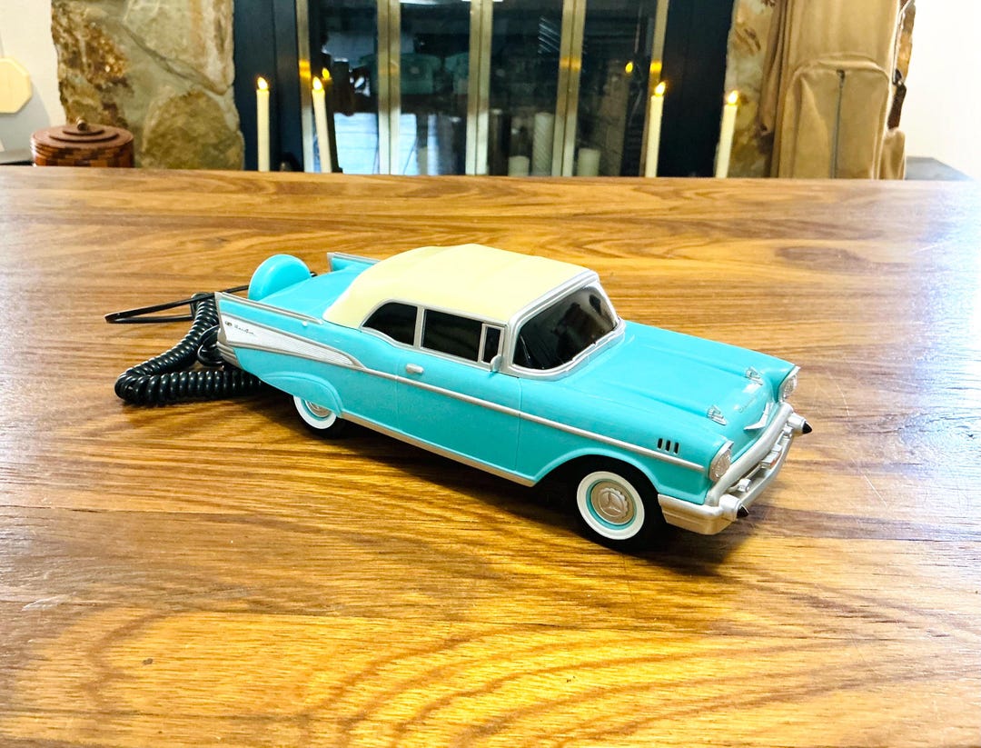 Vintage 1957 Chevy Bel Air Landline Phone - Retro Car Collectible ...
