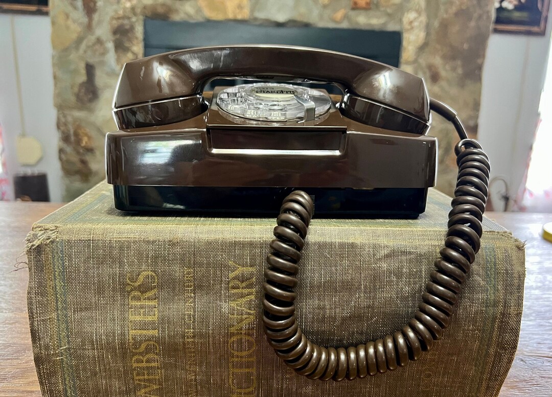 Vintage Chocolate Brown Rotary Dial Starlite Princess Telephone, WORKS ...