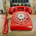 Vintage AT&T Red Rotary Dial Telephone, WORKS, Red Dial Phone, Retro ...
