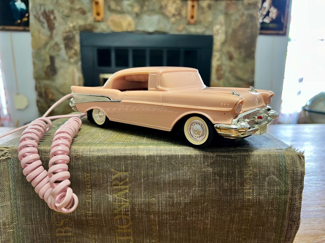 Vintage Pink Telemania Chevy Touch Tone Telephone, Retro Car Phone ...