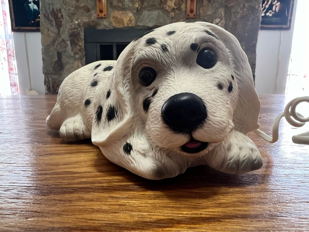 Vintage Puppy Phone, Dalmatian Dog Telephone, WORKS Barks for a Ring ...