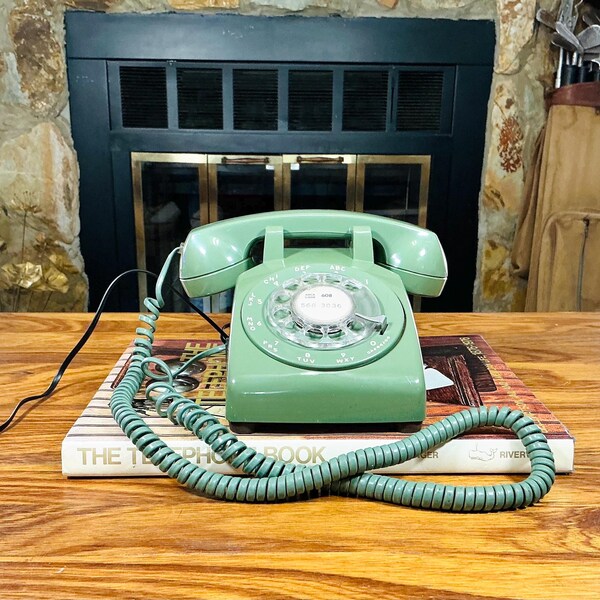Green Rotary Phone - Etsy
