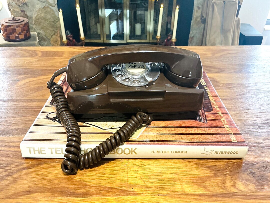 Vintage Chocolate Brown Rotary Dial Starlite Princess Telephone, WORKS ...