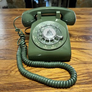 Vintage Western Electric Bell System Green Rotary Dial Telephone, WORKS ...