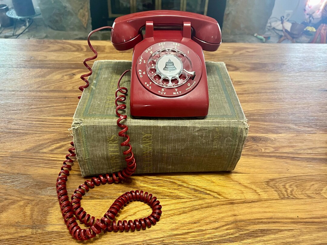 Vintage Western Electric Bell System Red Rotary Dial Telephone, WORKS ...