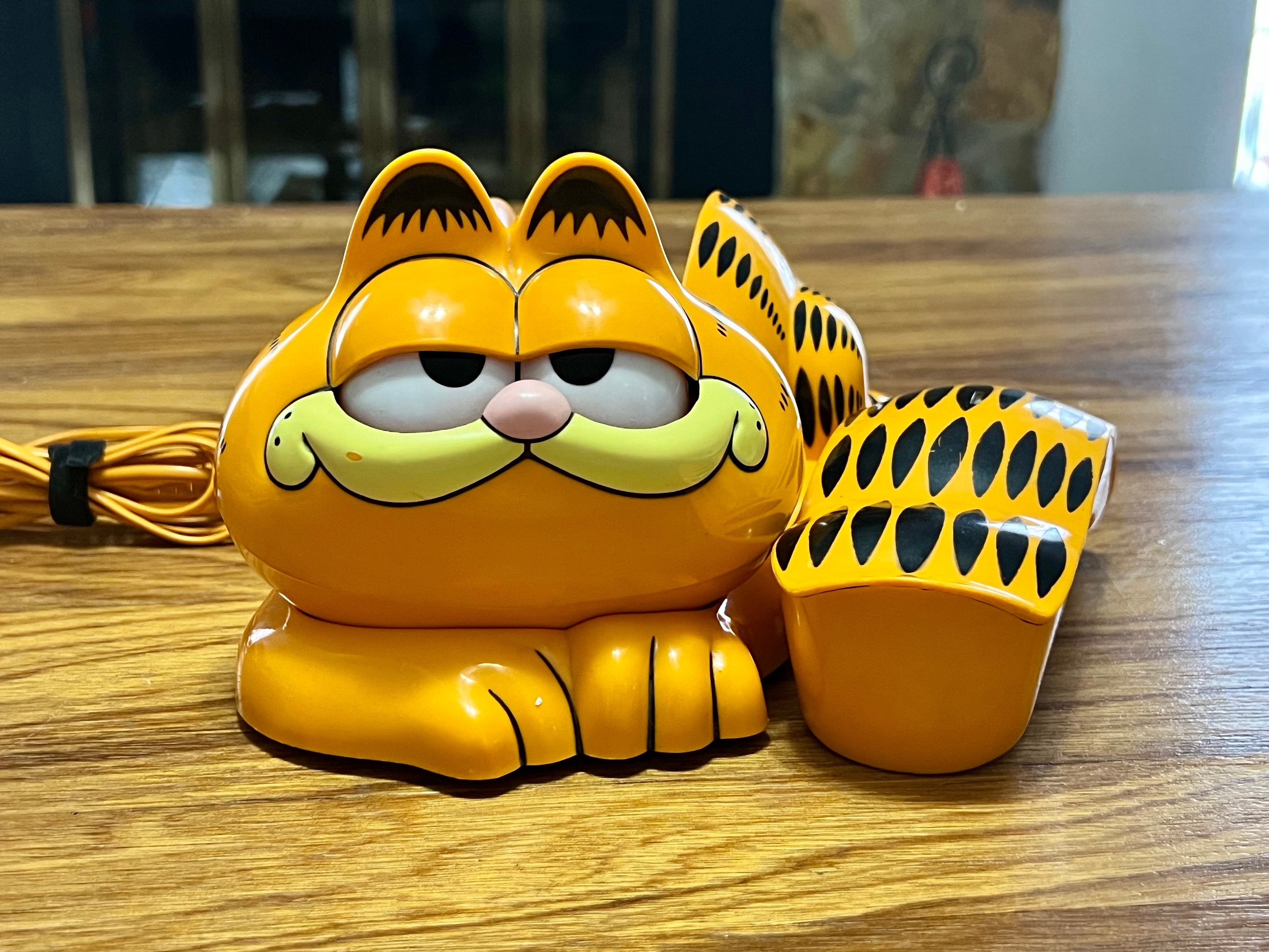 Vintage Tyco Garfield Landline Telephone, Eyes Open and Close, WORKS ...