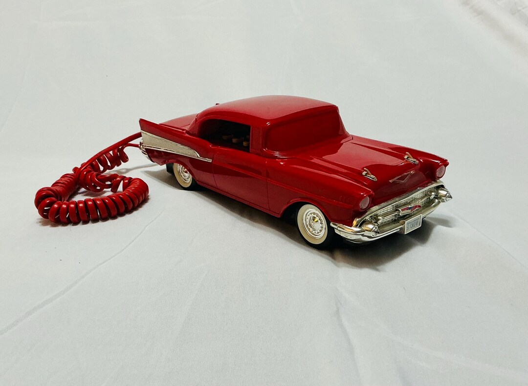 Vintage Telemania 57 Chevy Touch Tone Telephone, Retro Car Phone, WORKS ...