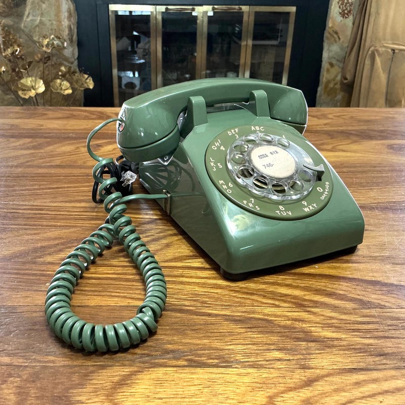 Green Rotary Phone - Etsy
