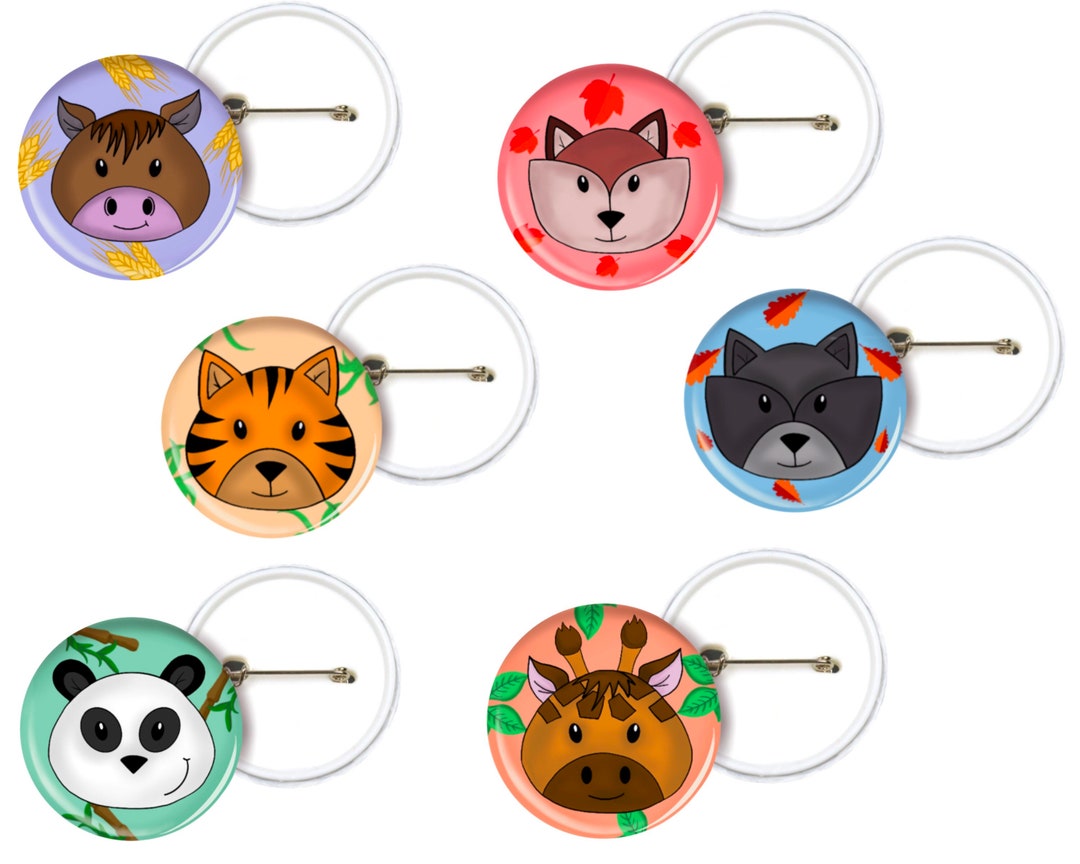 Cute Animal Badges - Farmyard Animals - Safari Animals - Children’s ...